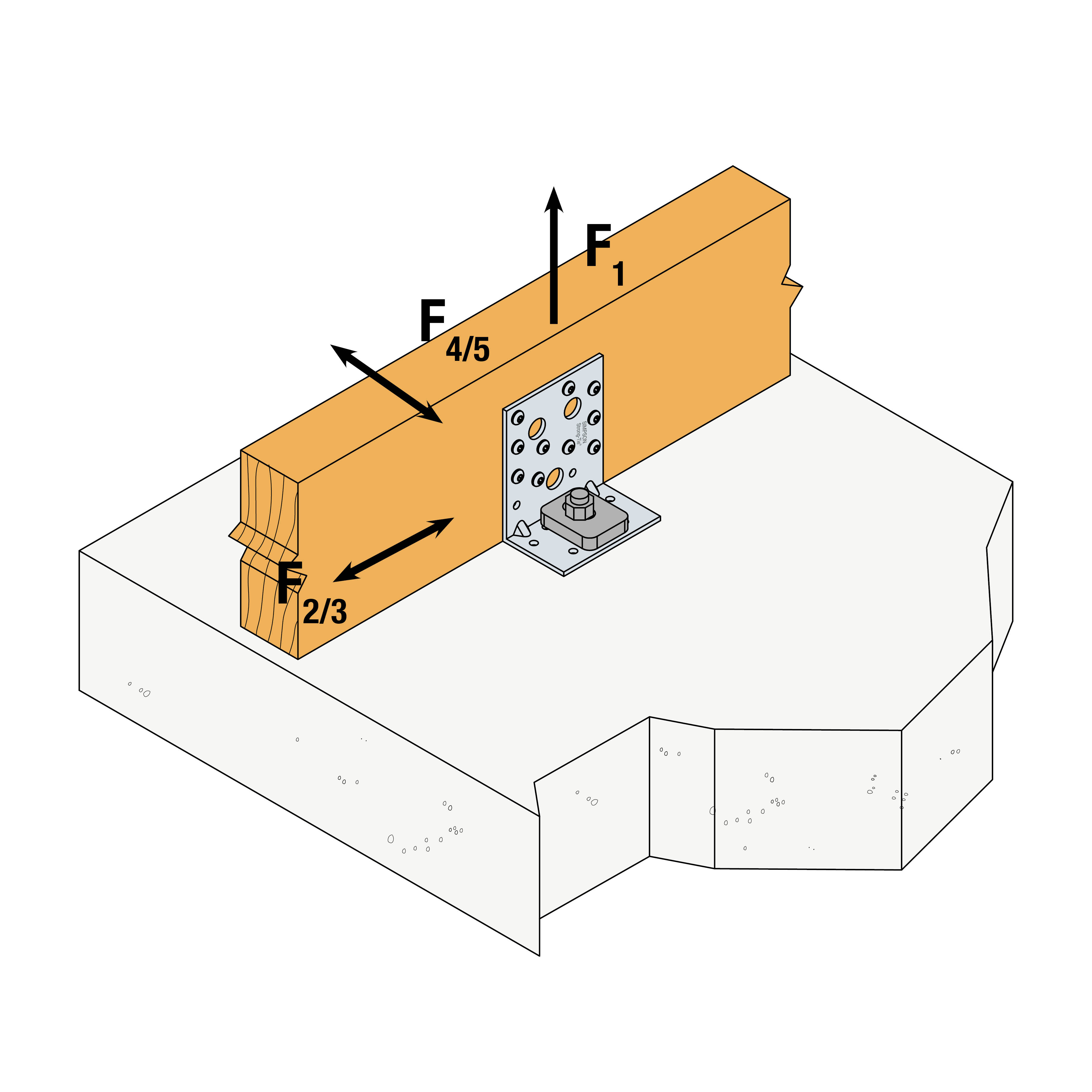 Esquadro reforçado grande - AE | Simpson Strong-Tie